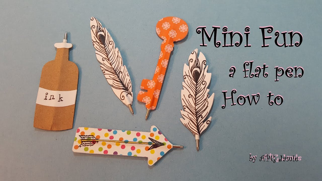 Mini FUN a Flat Pen HOW to - YouTube