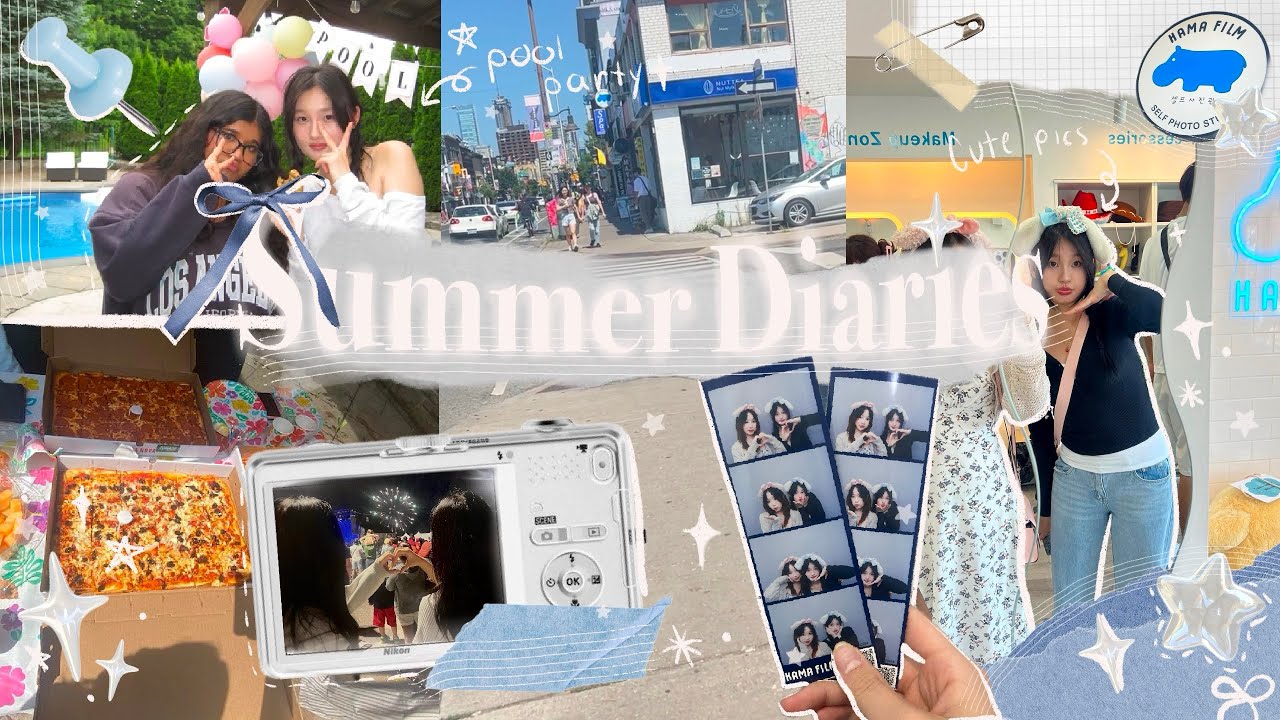SUMMER DIARY ⋆˚𝜗𝜚˚| Fireworks, Pool Party, Polaroid, Good Eats, etc ...