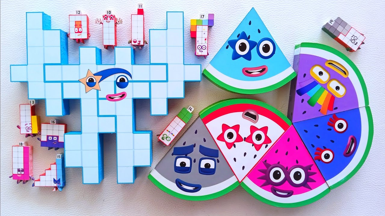 Numberblocks NEW 50 Robot Puzzle Tetris Shape, ASMR Satisfying video ...