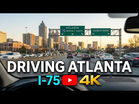 Driving on Interstate 75 through Atlanta, Georgia in 4K - YouTube