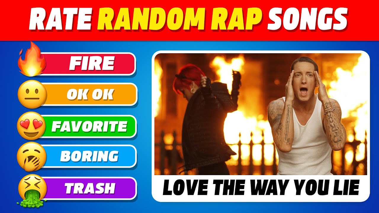 Rate Random Rap songs | Rate the song quiz | Rap Songs Quiz 2024 ...