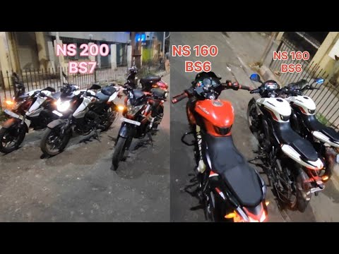 NS 200 BS7 🏍 VS NS 160 BS6 🏍 VS NS 160 BS6 🏍 | Night Ride⚡🏍 | Full ...