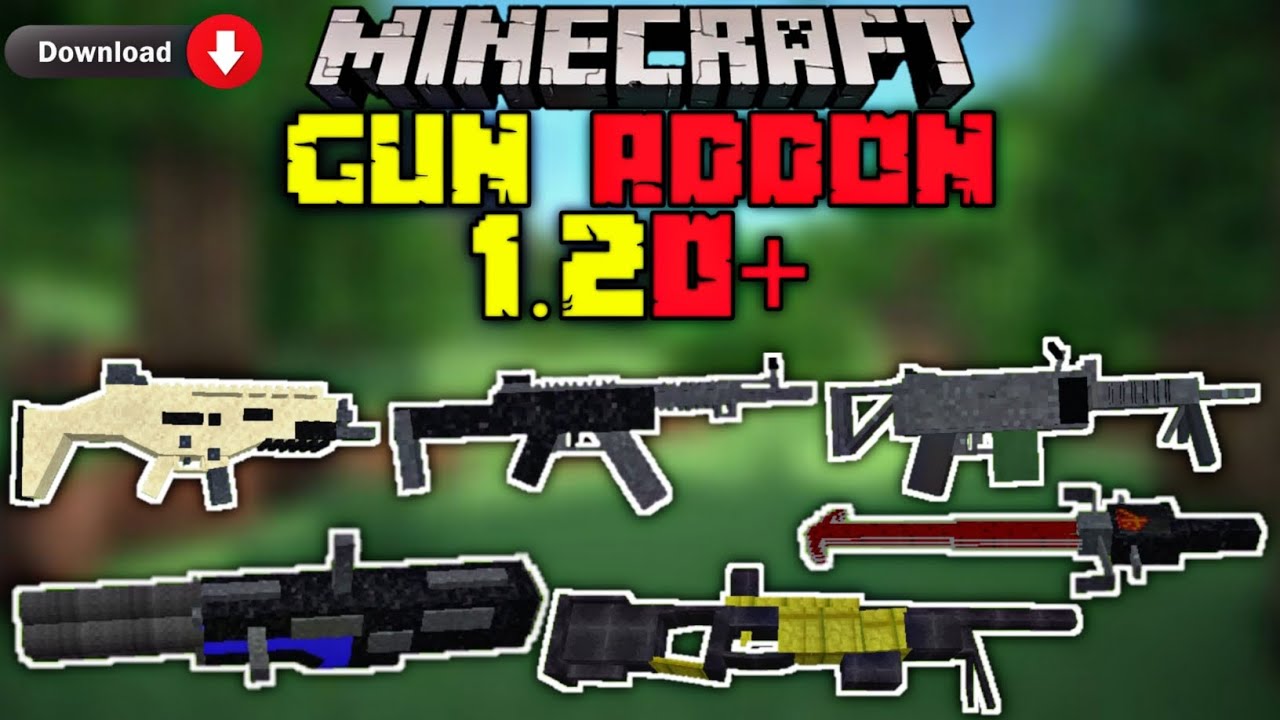 Minecraft Gun Mod For Pocket Edition 1.20 || Download For MCPE 1.20 ...