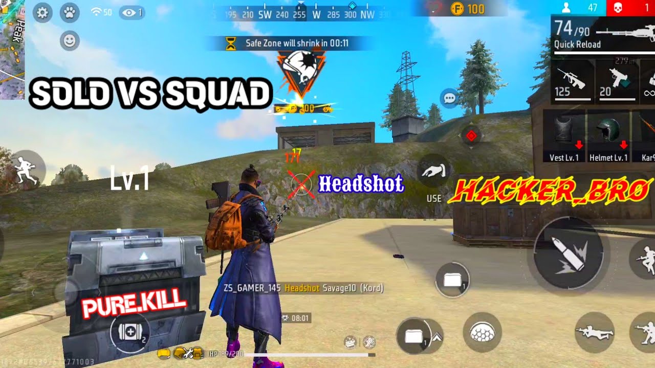 Free Fire Videos | Solo vs Squad | Free Fire Gameplay | zs_gamer - YouTube