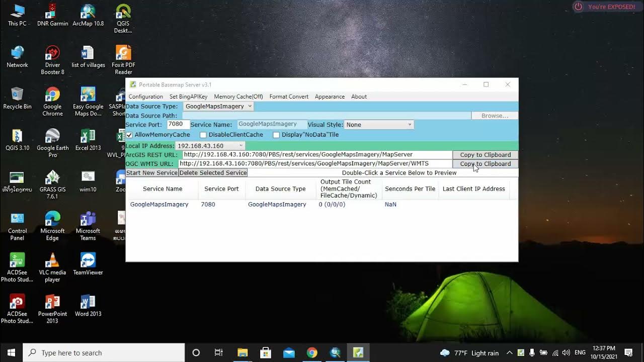 ວິທີນຳໃຊ້ໂປຣແກຣມ Portable Basemap Server v3 1 - YouTube