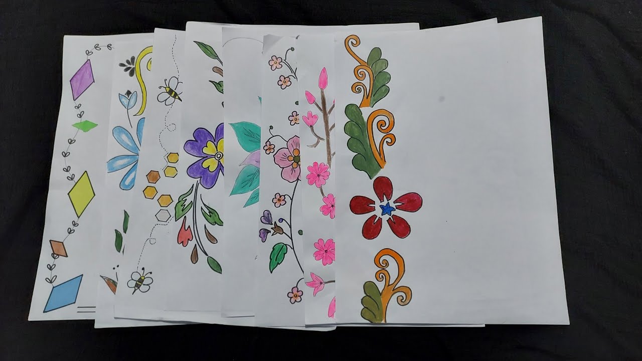 Border design for project easy | Beautiful Border designs | Creative ...