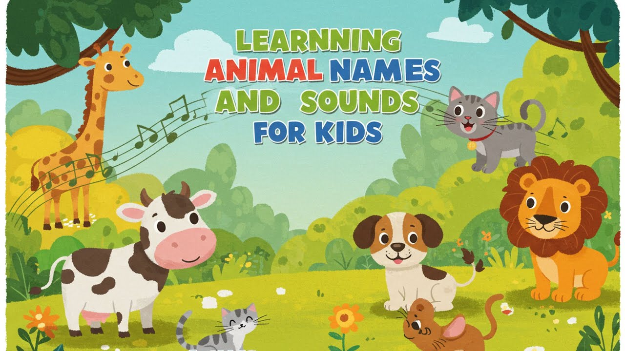 🐾 Learn Animal Names and Sounds – Fun & Educational Video for Kids! 🐾 ...
