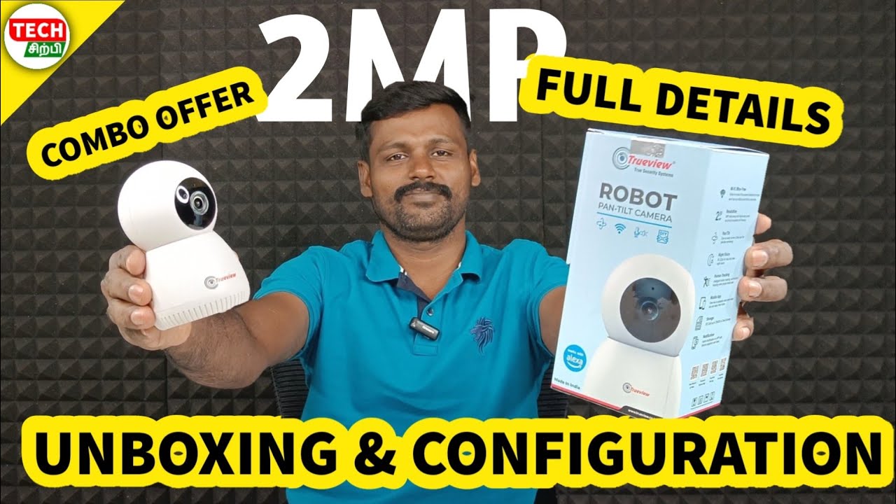 TRUEVIEW 2MP ROBOT PAN-TILT CAMERA UNBOXING | TECH SIRPI - YouTube