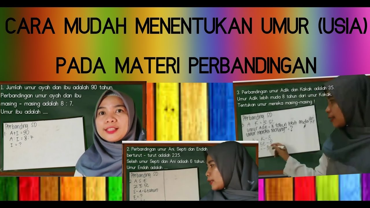 CARA MUDAH MENENTUKAN USIA (UMUR) PADA MATERI PERBANDINGAN - YouTube