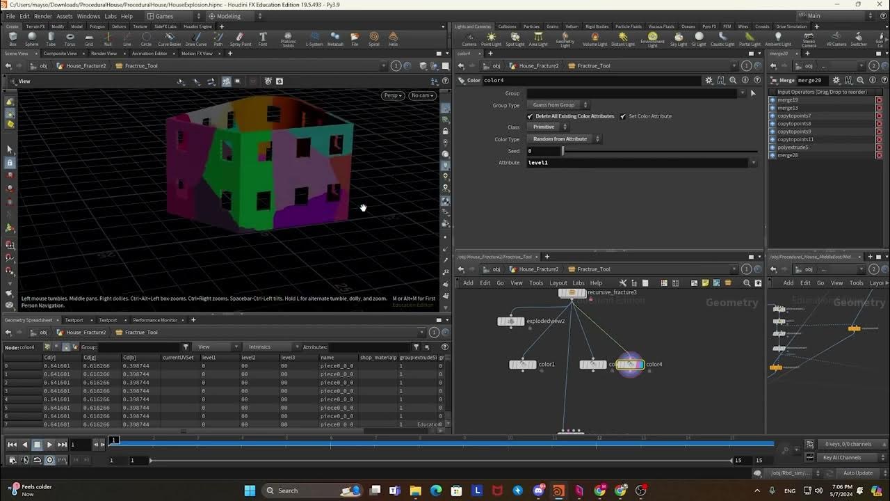 Technical Art Project3: Houdini Custom Fracturing Tools & Destruction Simulation - YouTube