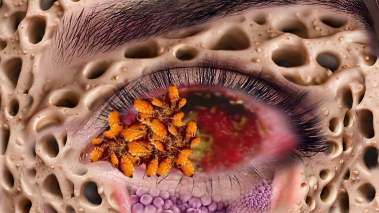 ASMR Remove Maggots & Worm Infected Eye | ASMR Treatment Animation | Severely Injured Animation ...