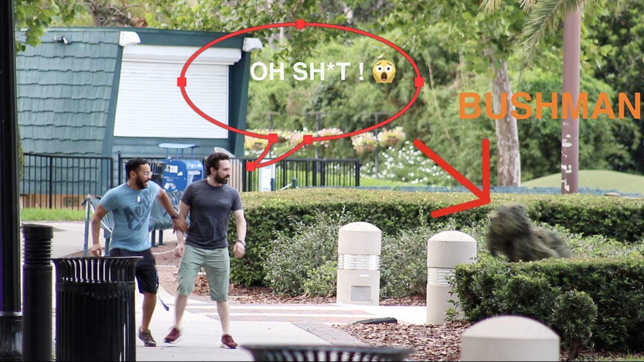 (SCARE PRANK ) ORLANDO BUSH MAN - YouTube