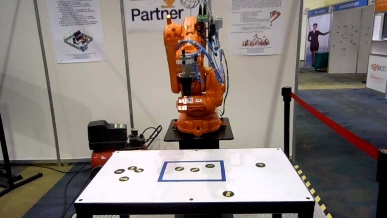 Robot ABB con sistema de visión - YouTube