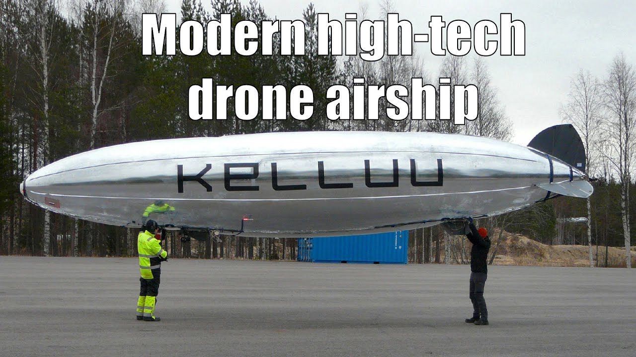 Modern High-Tech Autonomous Drone Airships For Long Duration Photo/Data ...