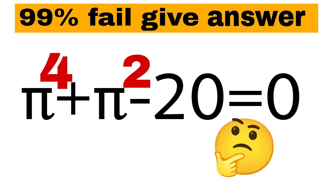 Nice math Olympiad question | can you solve this issue | find π? - YouTube