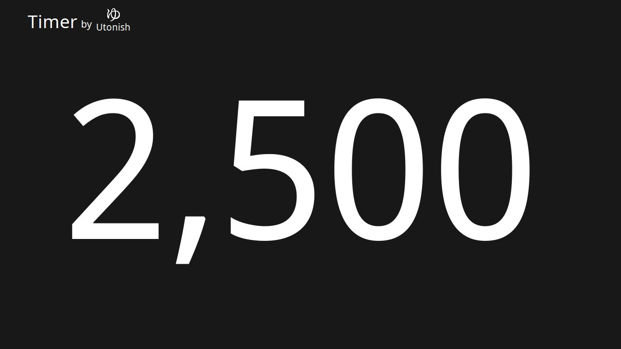 2500 Second Countup Timer - YouTube