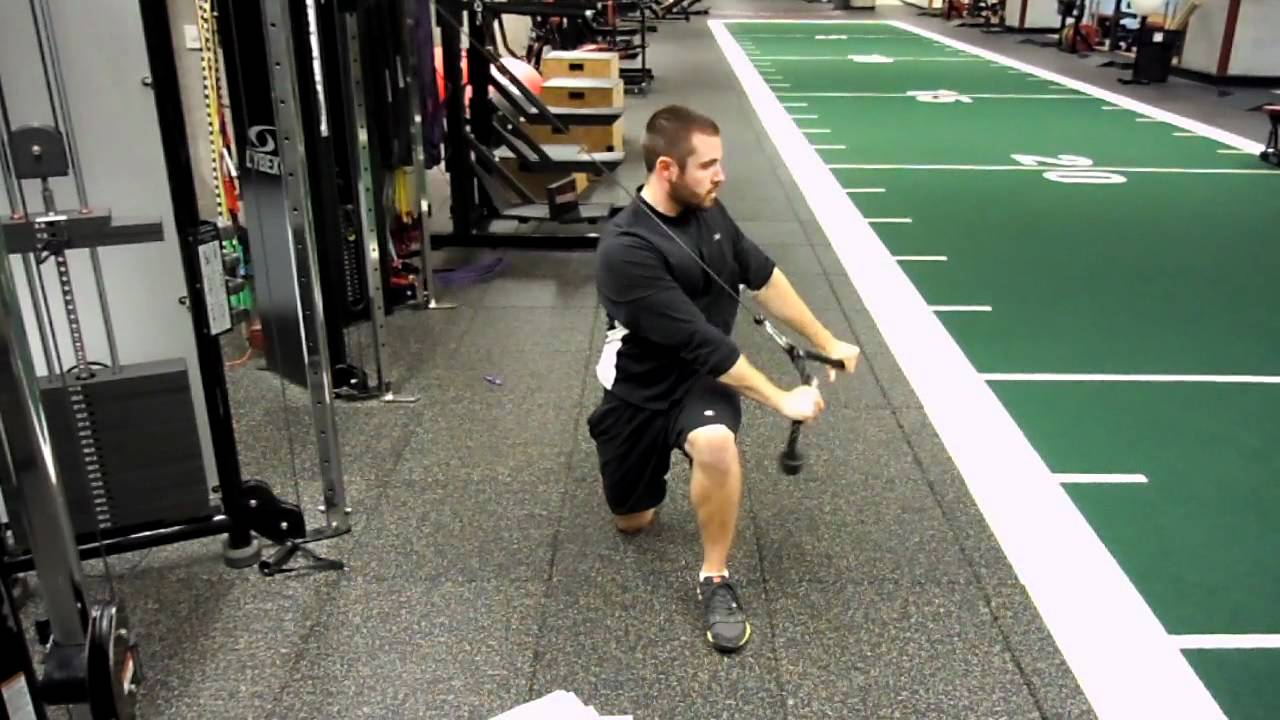 1/2 Kneeling Rotational Chop - YouTube