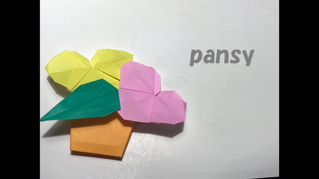 【折り紙・origami】パンジー pansy - YouTube