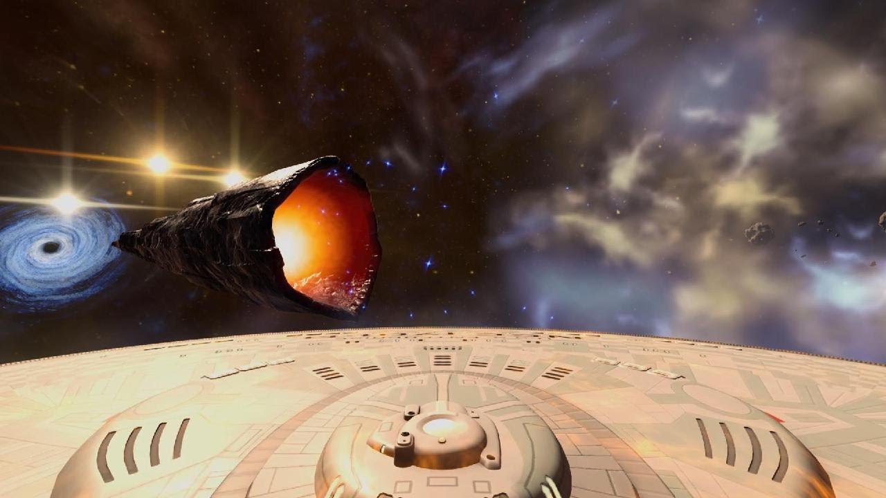 Pilot Enterprise 1701 D Inside Planet Killer! Borg Cube Destroyed! Star ...