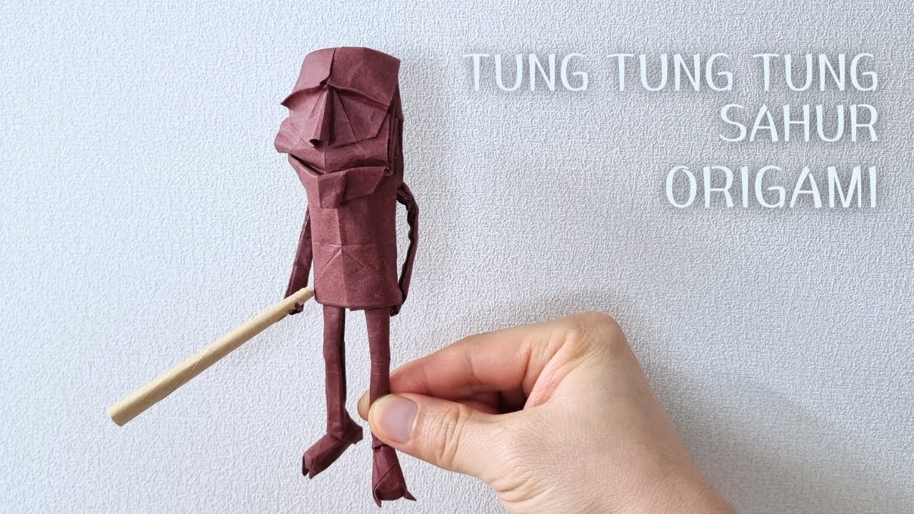 종이 한장으로 퉁퉁퉁 사후르 접는 법 / Tung Tung Sahur Origami - YouTube