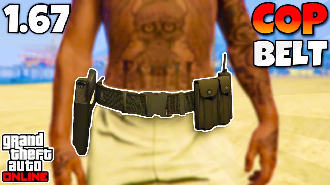 How to Get The COP BELT on ANY OUTFIT In GTA 5 Online 1.67! NO TRANSFER ...