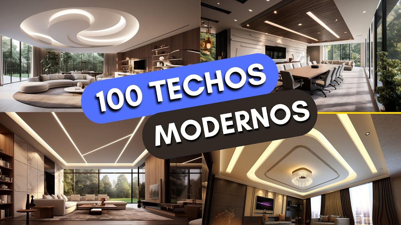 Top 100 de techos modernos en drywall, madera e iluminación indirecta ...