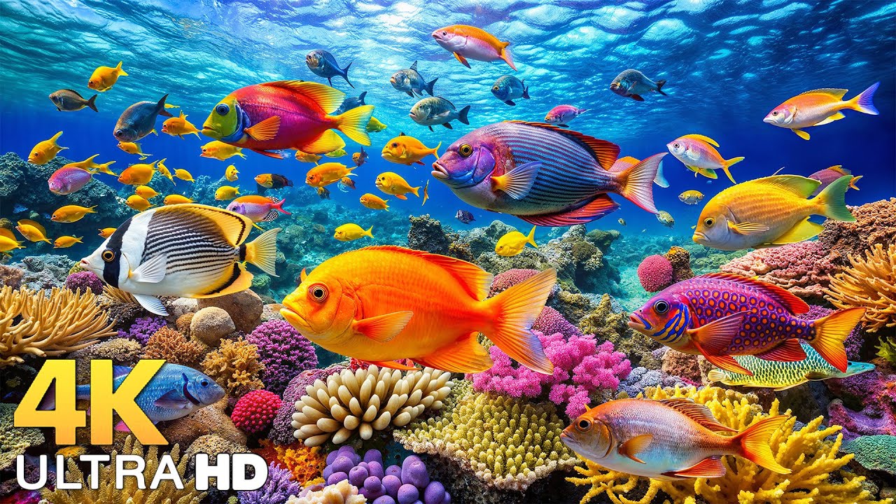 Underwater Wonders 4K - Marvel at Sea Animal in The Best 4K Aquarium 🐳 ...