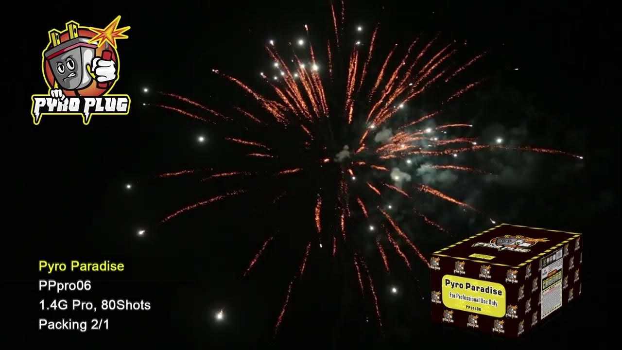 Pyro Paradise 80 Shots Firework by Pyro Plug Fireworks PPpro06 - YouTube