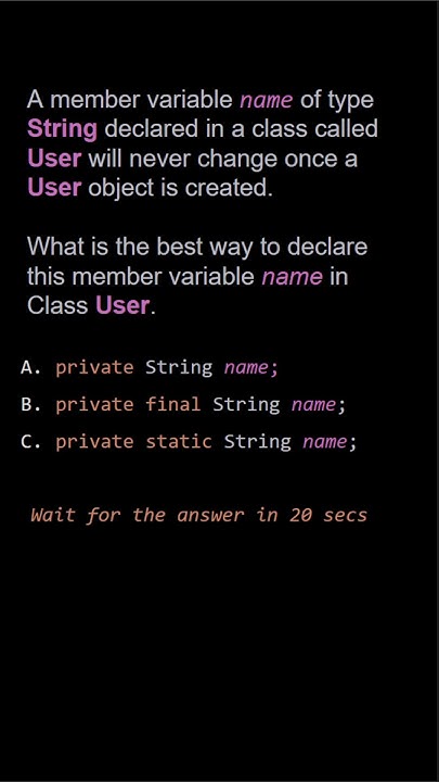 Java Quiz 6 Java Javaprogramming Youtube