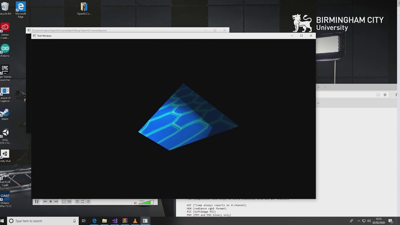 openGL 3 game engine development for Game Jam 2020 - YouTube