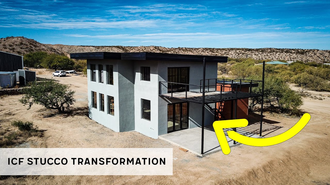TIMELAPSE - INCREDIBLE ICF Stucco Transformation! - YouTube