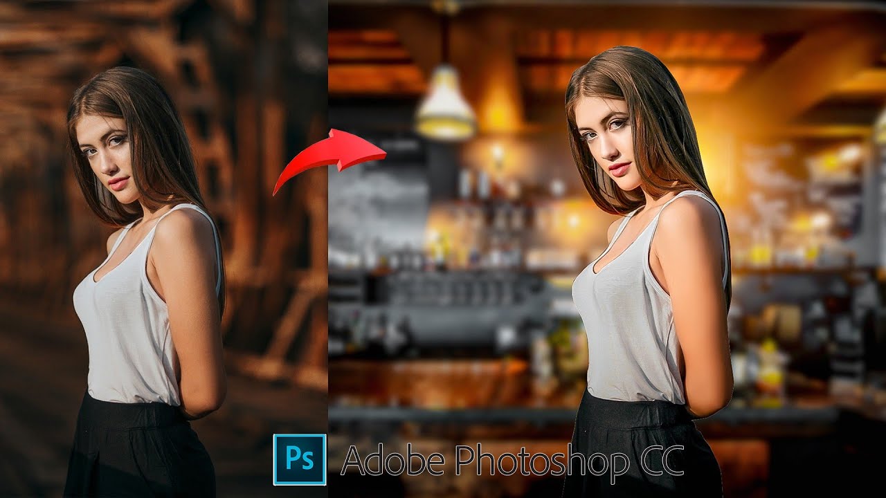 Beautiful Girl Photo Editing || Background Changing in Photoshop cc ...