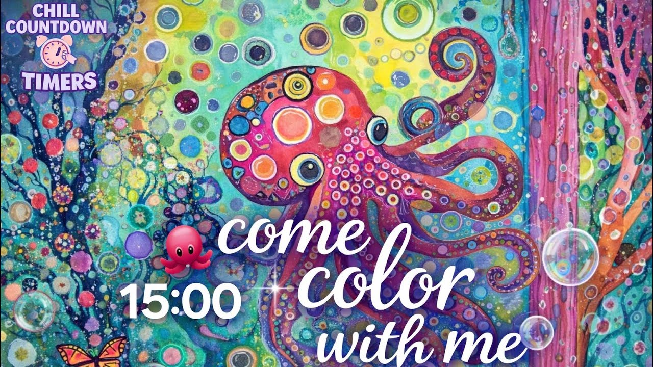 15 Minute [Classroom] Study Timer | Relaxing color with Me Calm Focus ...