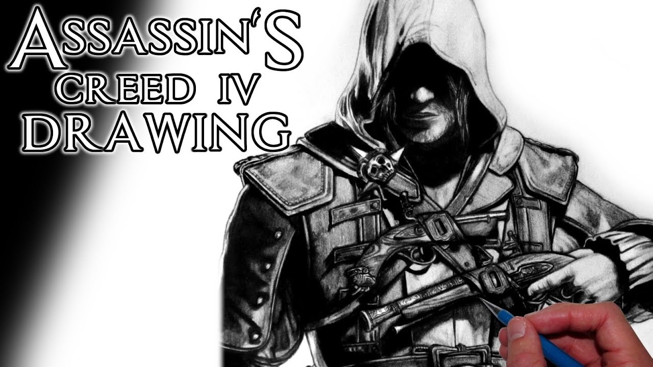 Assassin's Creed 4 - Edward Kenway Drawing - Fan Art Time Lapse - YouTube