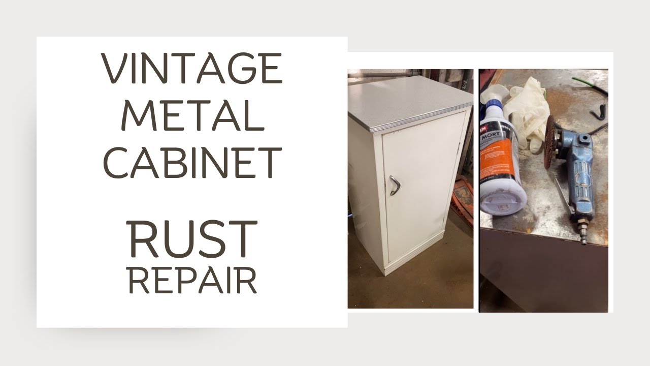 VINTAGE METAL CABINET RESTORATION: RUST REPAIR - YouTube