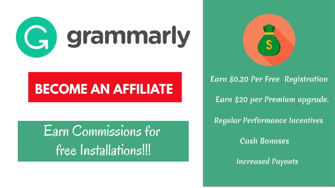 Grammarly Affiliate Program | Get Commissions for Free Installation ...