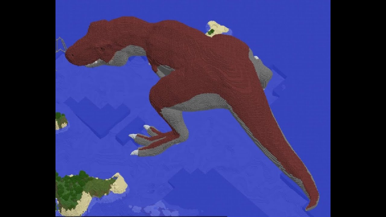 Minecraft T-Rex bauen mit Vorlage - YouTube