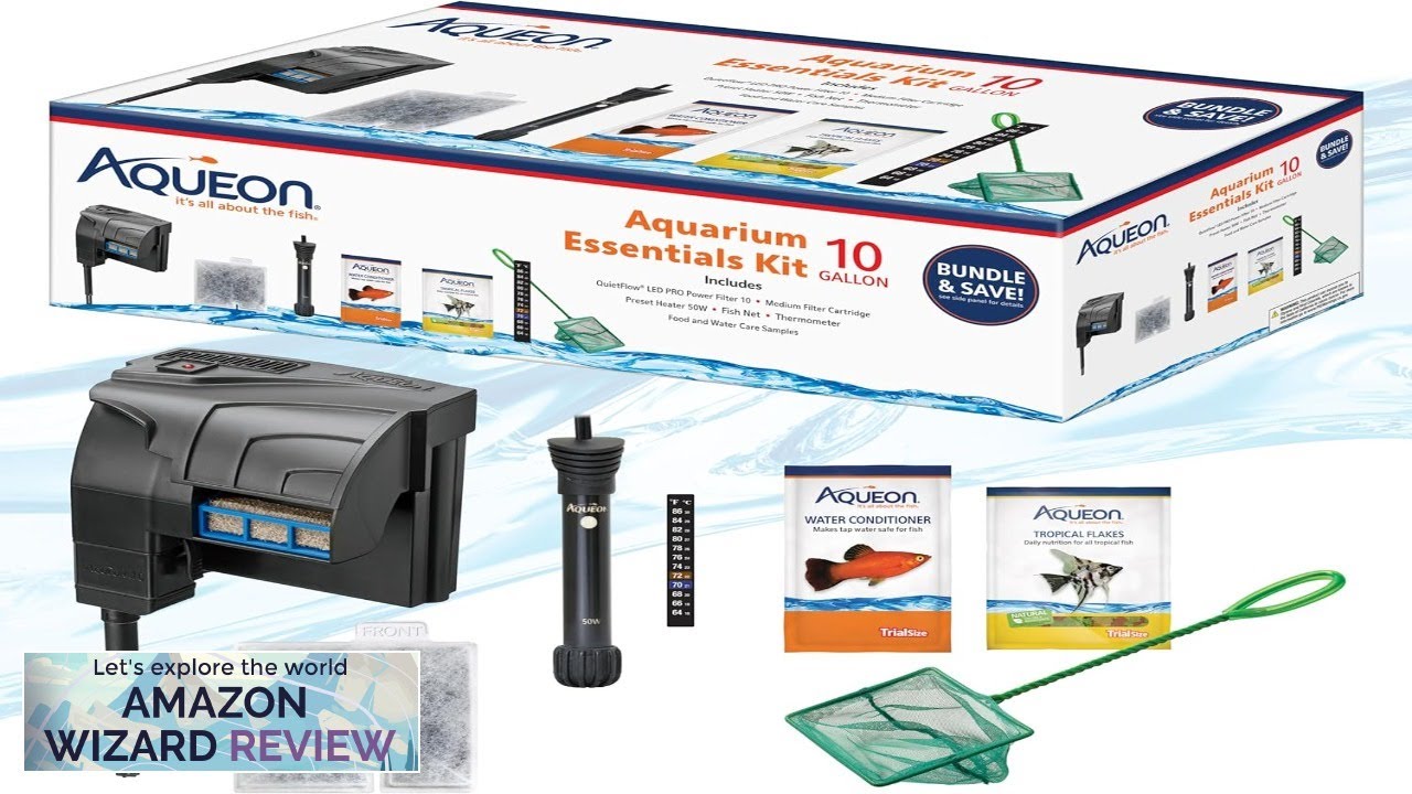 Aqueon Fish Tank Aquarium Essentials Starter Kit for 10 Gallon Tanks ...