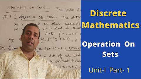 Discrete Mathematics- Unit-I- MDU (Sets, Relation, Function & Propositional Logic) - YouTube