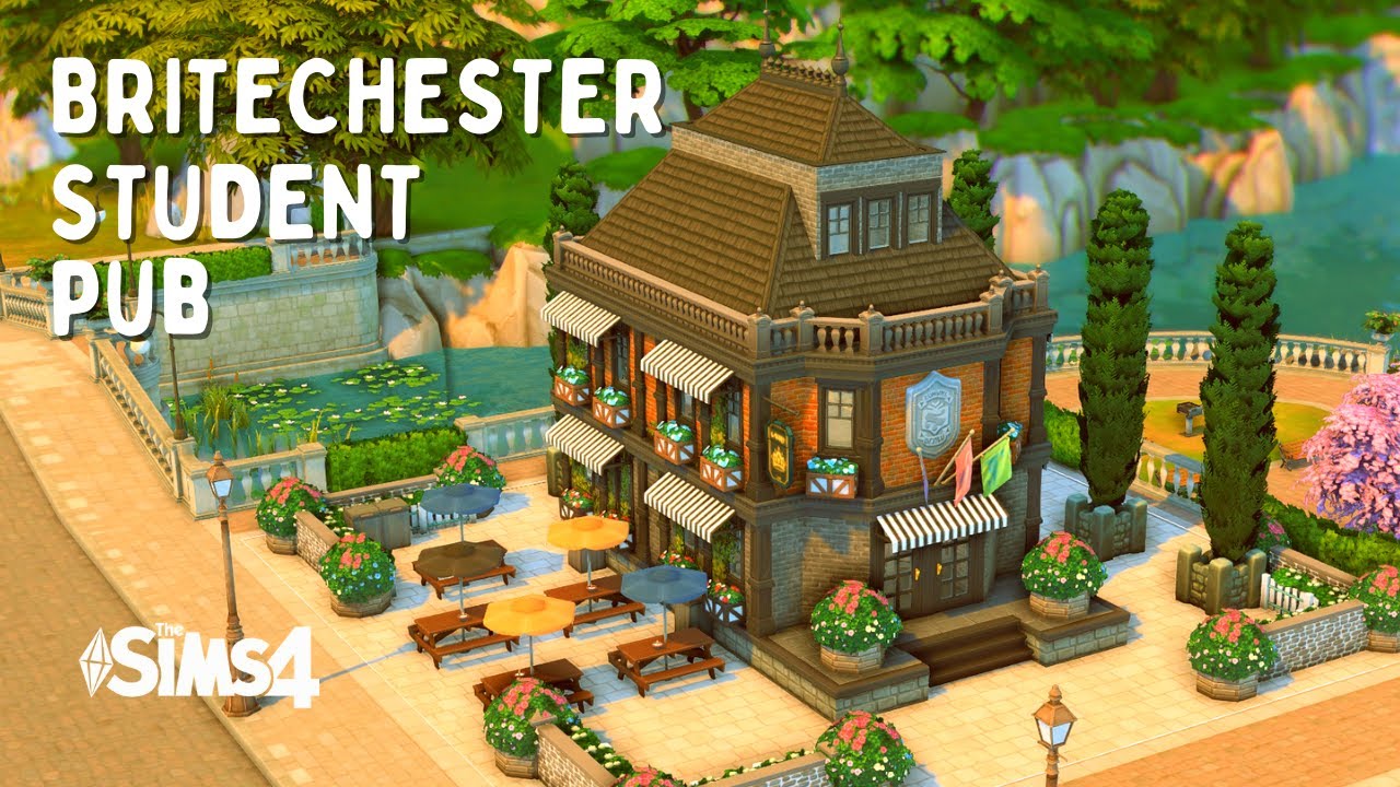 BRITECHESTER STUDENT PUB | Sims 4 Speed Build - YouTube