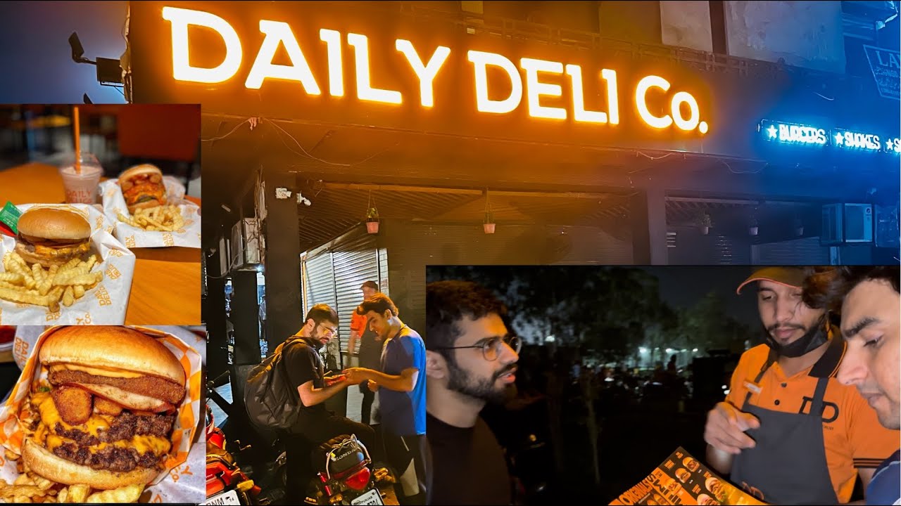 Daily deli ka beef burger aur chicken burger taste bohat alaw ...
