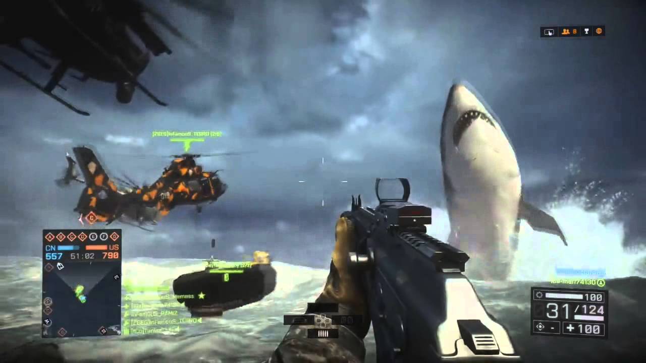 megalodon BF4 easter eggs sur Nansha Strike - YouTube
