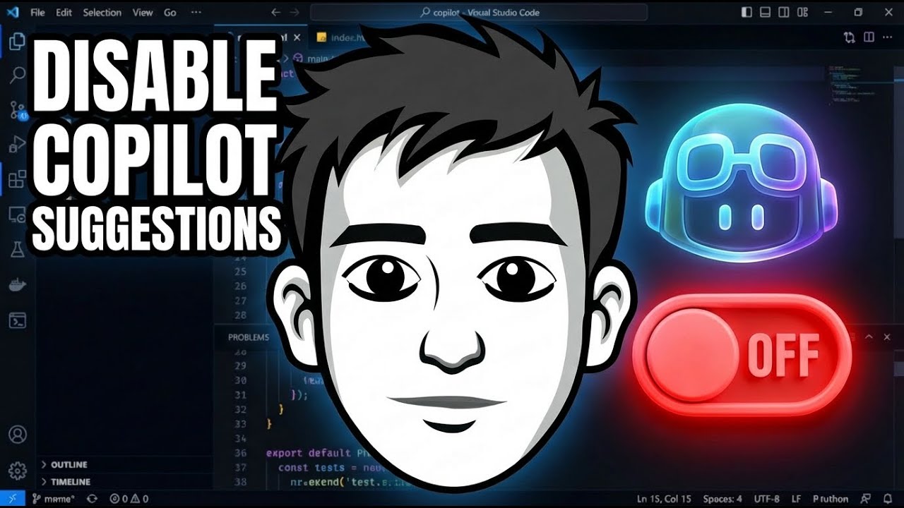 How to Disable GitHub Copilot Code Suggestions in VS Code (2025) - YouTube