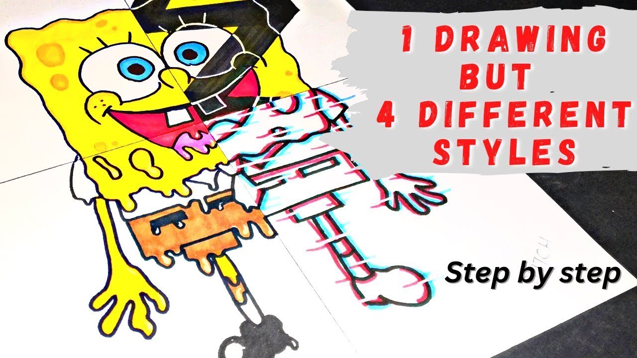 1 drawing in 4 different style - YouTube