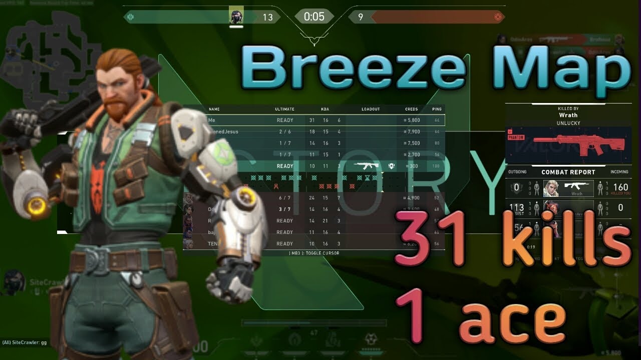 breach valorant 31 kills victory new map breeze | breach gameplay new ...