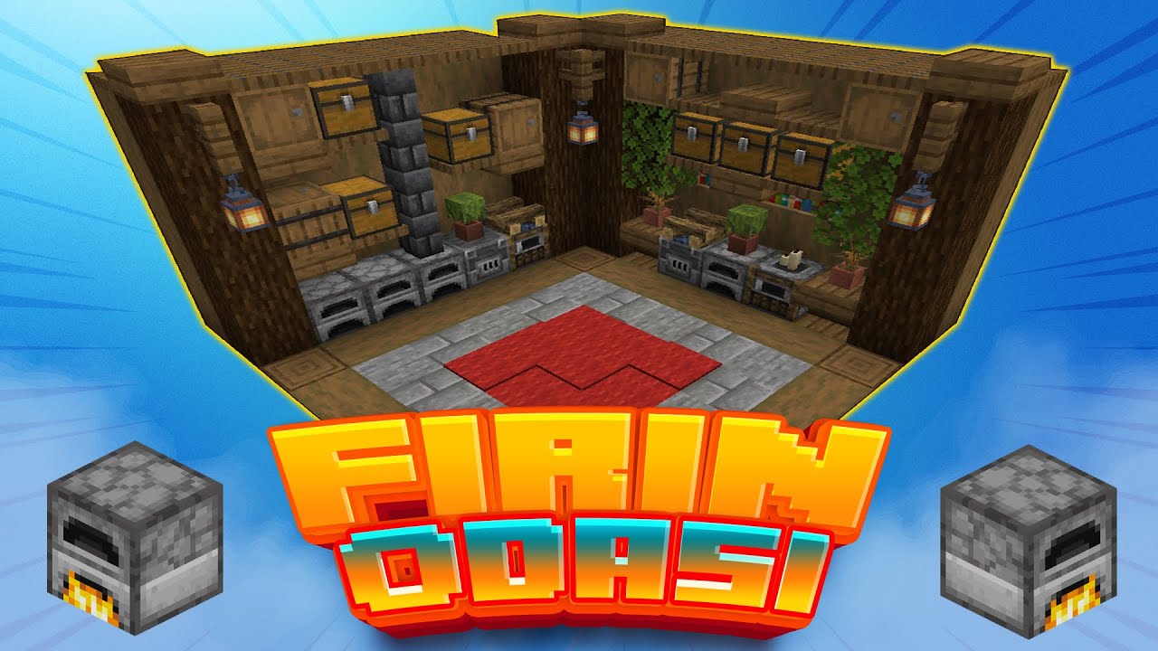 Minecraft Harika Fırın Odası Tasarımı l Minecraft Awesome Smelting Room ...