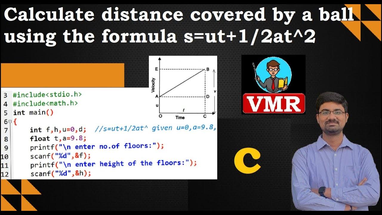 6 Distance Calculation C Programming Language Lab Pps Lab Jntu Autonomous Youtube