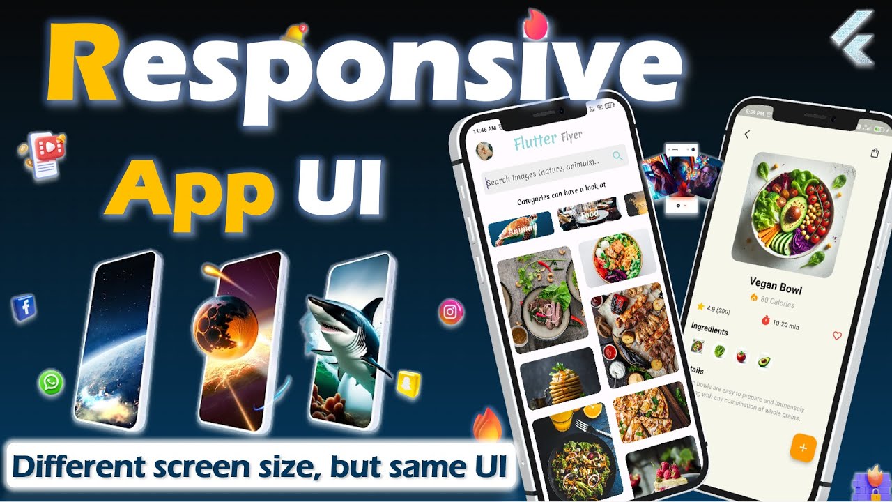 Responsive flutter app | How to make flutter app responsive according to different screen size ...