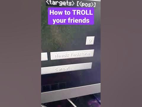 How to Troll your friends! #minecraft #shorts #command #troll #mc - YouTube