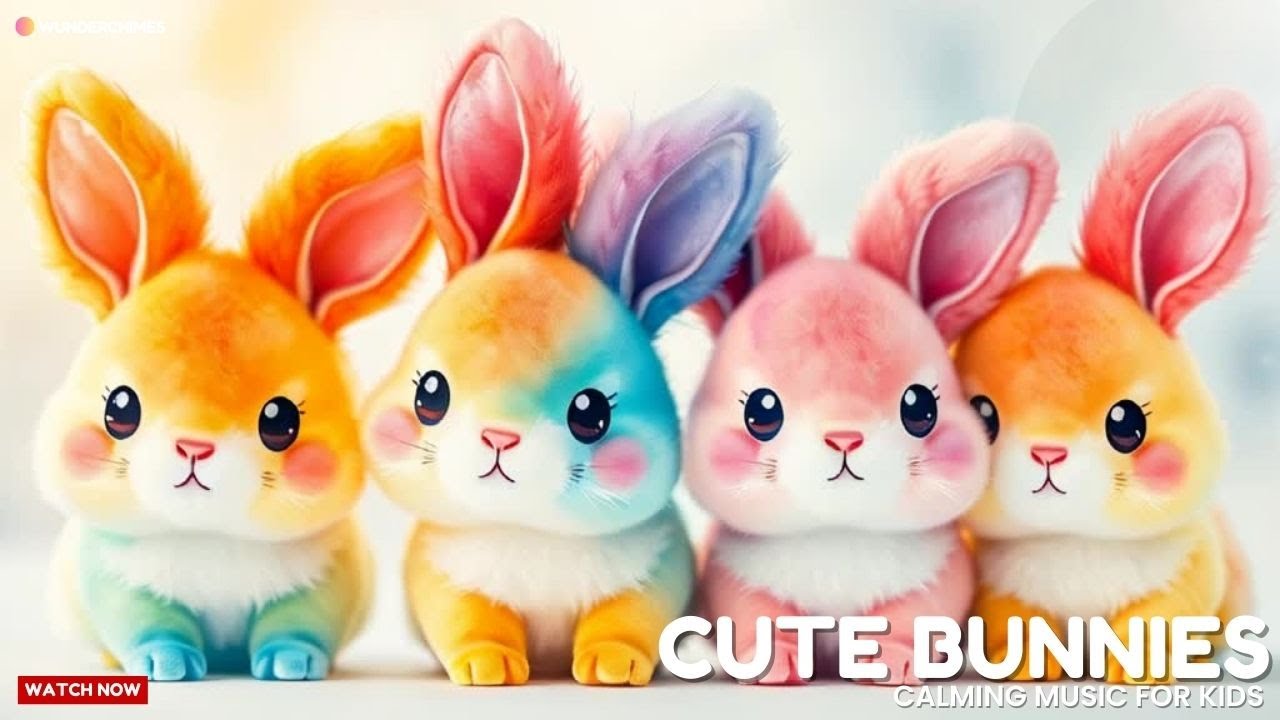 1 Hour Calming Music for Kids | Cute Bunnies | Classroom Music - YouTube